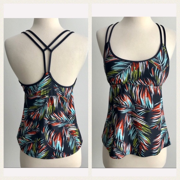 Mossimo Supply Co. | Swim | Slate Gray Mossimo Leaf Print Swim Tankini ...